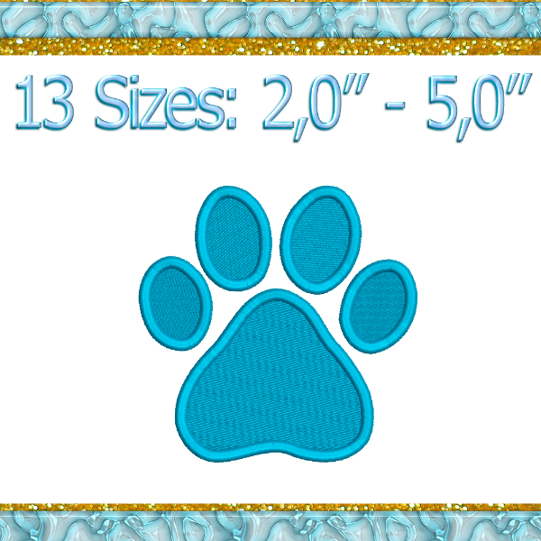 Paw Print Machine Embroidery Design | Inspire Uplift