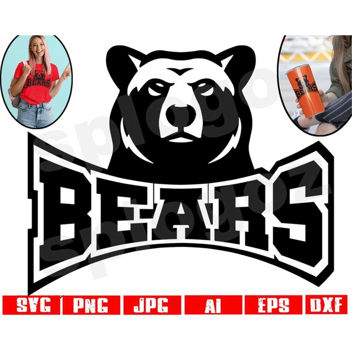 Bears svg, Bear svg, Bears mascot svg, Bears png, Bears scho | Inspire ...