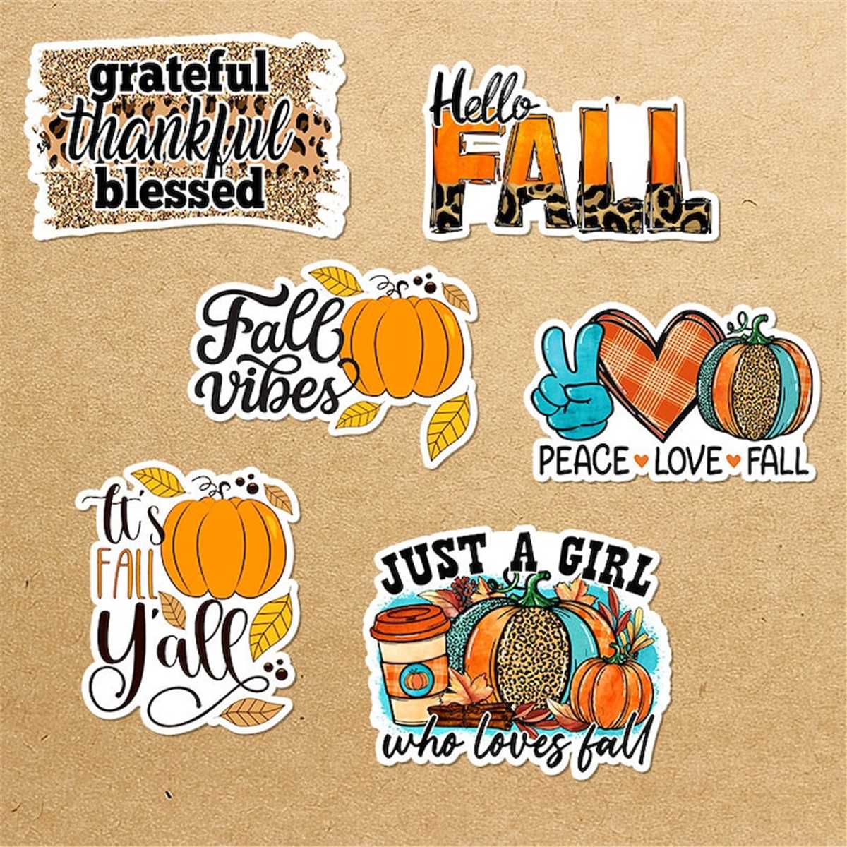 Fall Sticker Bundle, Sticker PNG Bundle, Printable Stickers, | Inspire ...