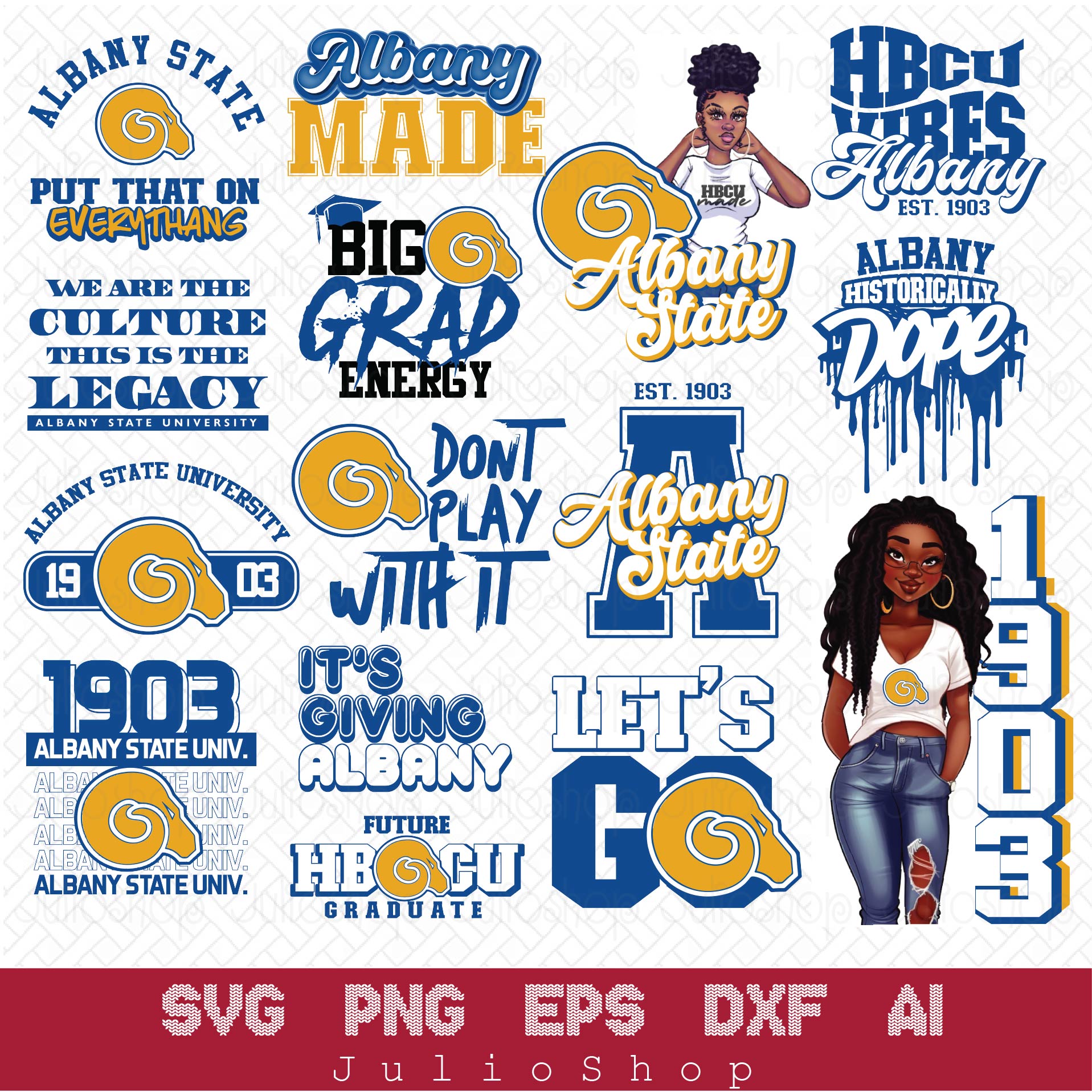Albany State University, HBCU Collection Svg, HBCU Svg, Coll - Inspire ...