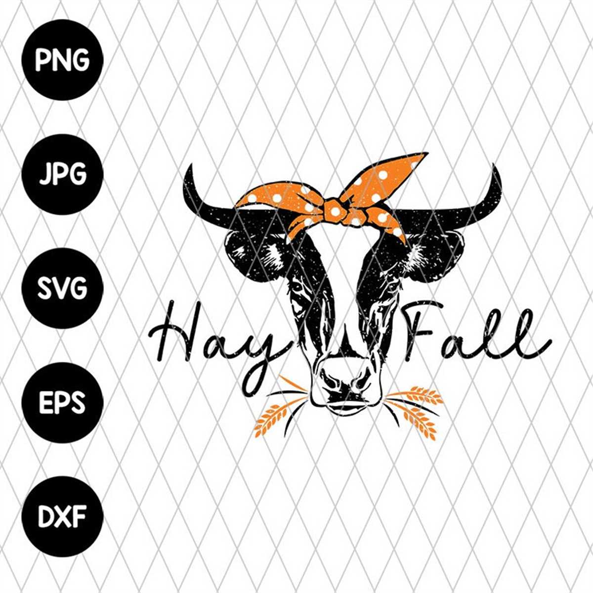 Hay Fall Cow Svg file, Svg Files For Cricut, 24oz Venti Cold | Inspire ...