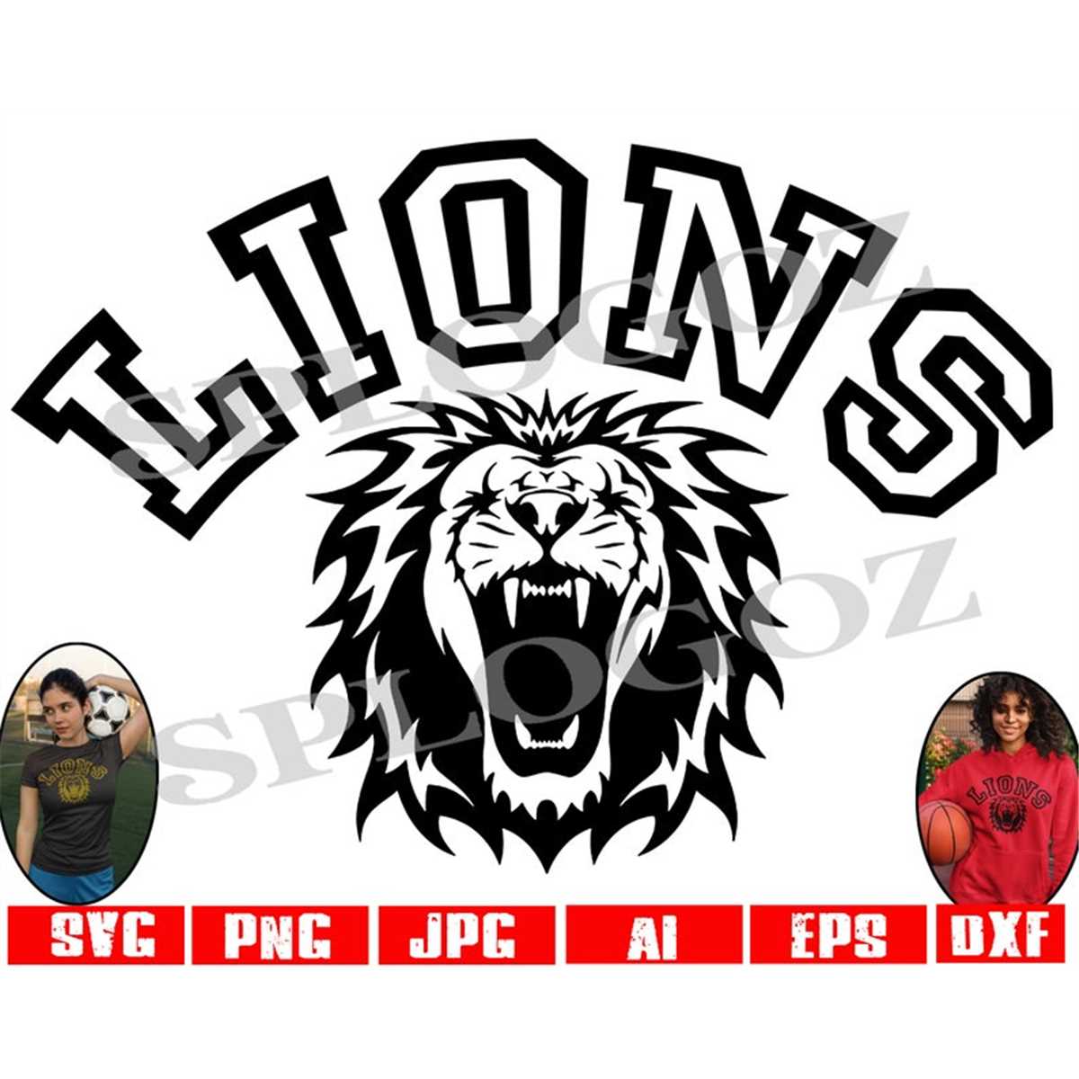 Lions svg, Lion svg, Lions logo svg, Lion mascot svg, Lions | Inspire ...