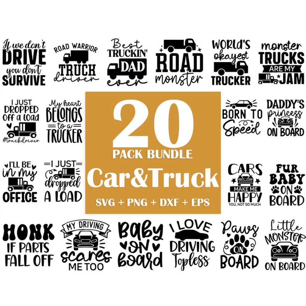 Trucker Svg bundle, Truck Svg bundle, Car svg bundle, Trucke | Inspire ...