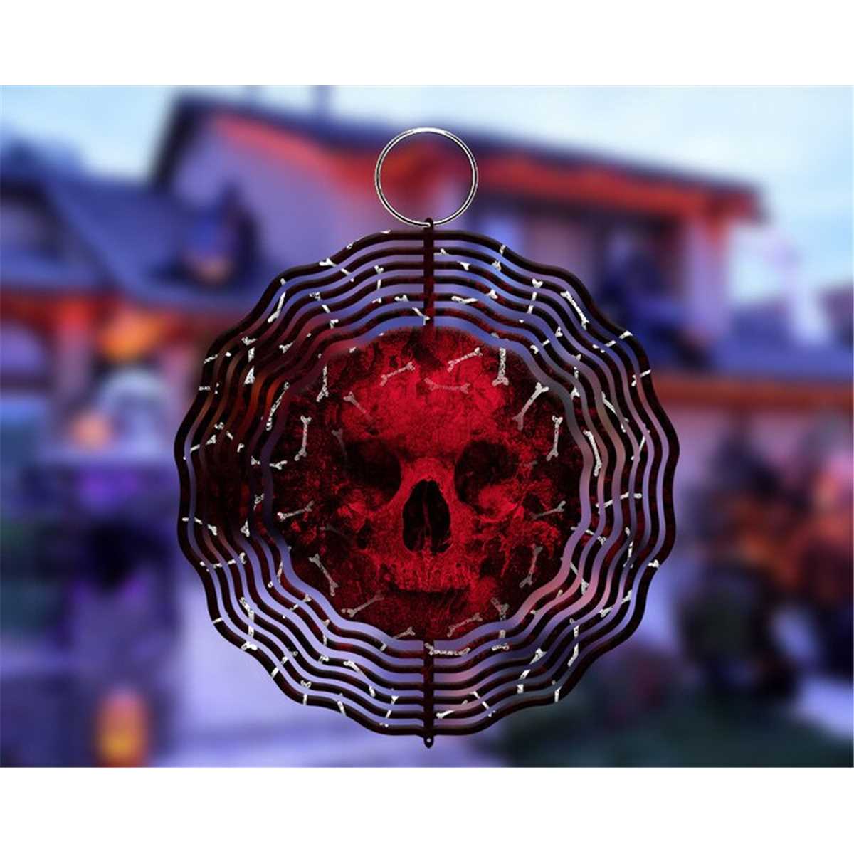 Skull And Bones Wind Spinner PNG File, Hanging Wind Spinners | Inspire ...