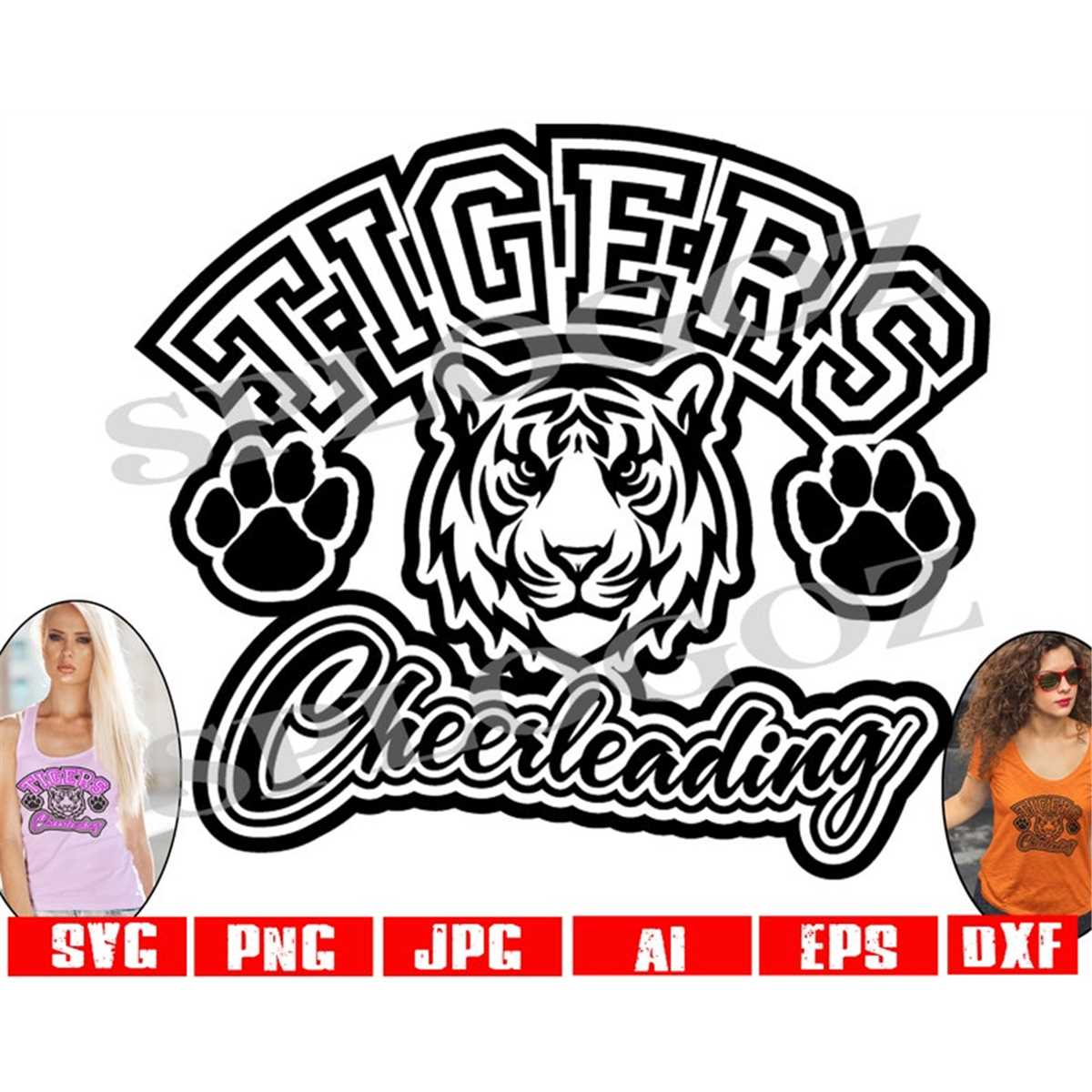 Tigers cheerleading svg, Tiger cheer svg, Tiger cheerleading - Inspire ...