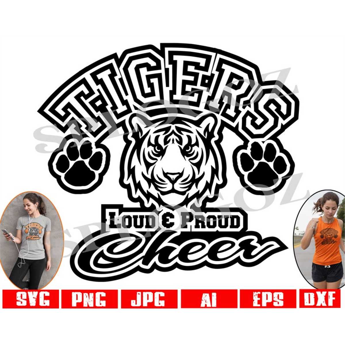 Tigers cheerleading svg, Tiger cheer svg, Tiger cheerleading - Inspire ...