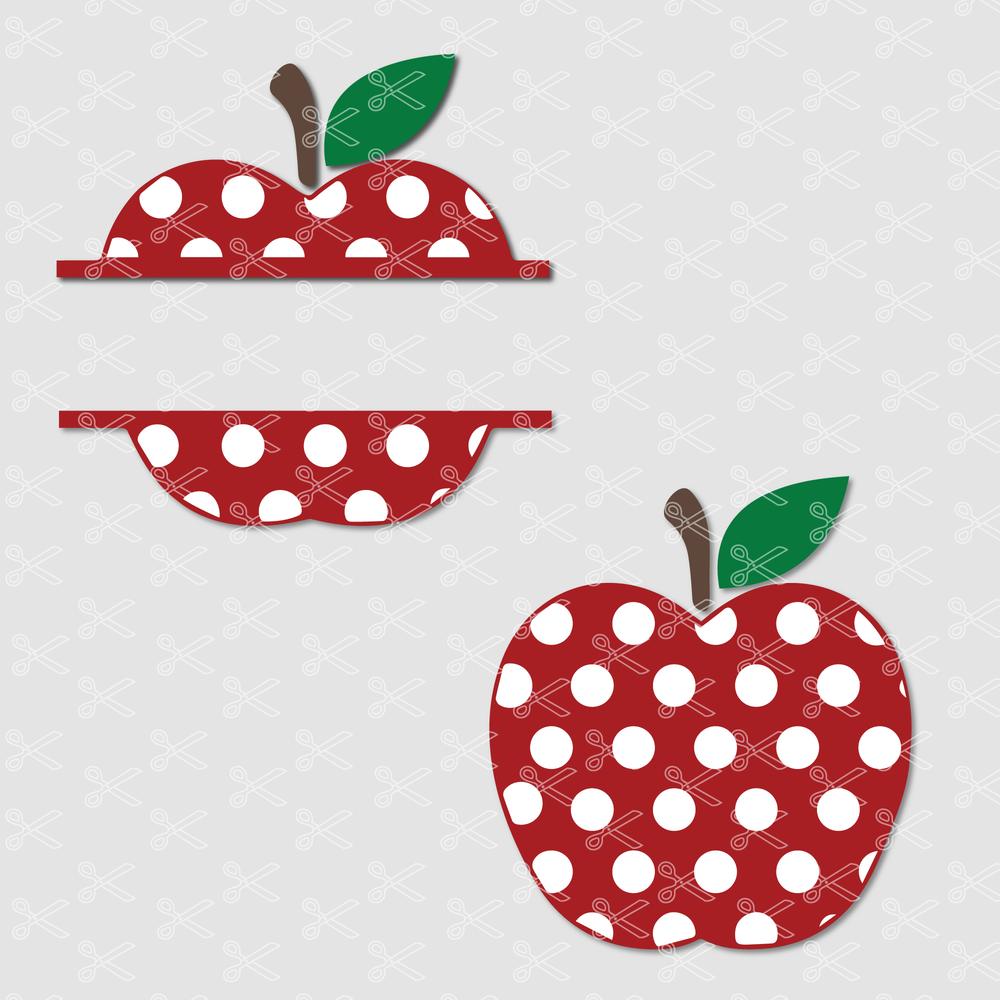 Apple Svg, Apple Monogram Svg, Apple Polka Dots Fruit Svg, P - Inspire ...