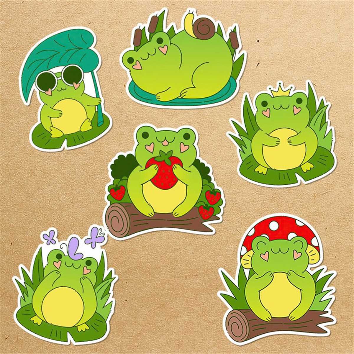Froggy Sticker Bundle, Sticker PNG Bundle, Printable Sticker | Inspire ...