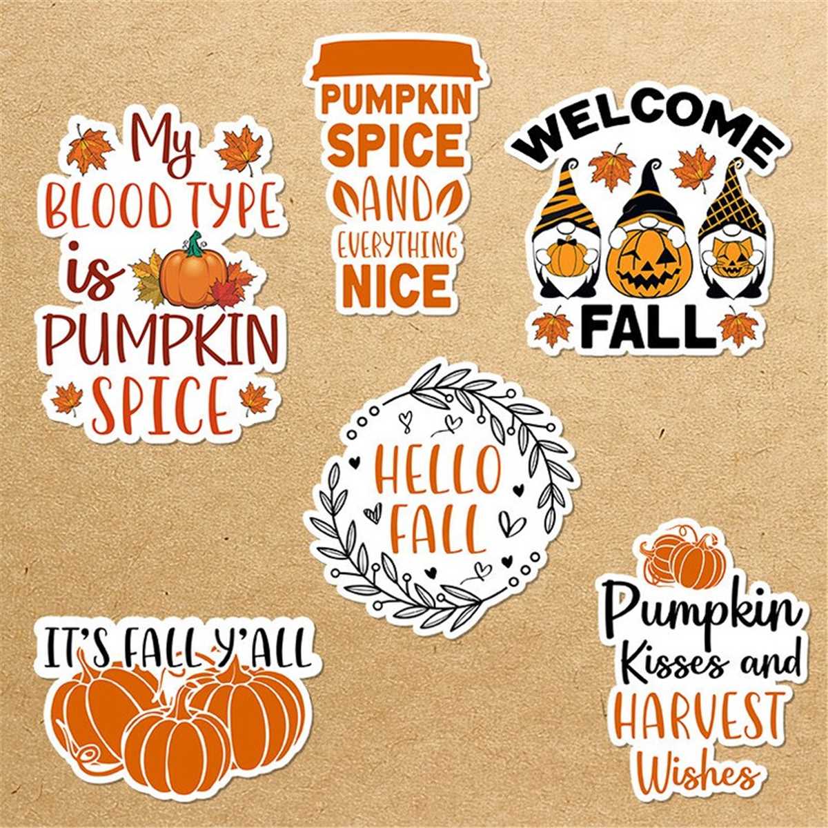 Fall Pumpkin Sticker Bundle, Sticker PNG Bundle, Printable S | Inspire ...