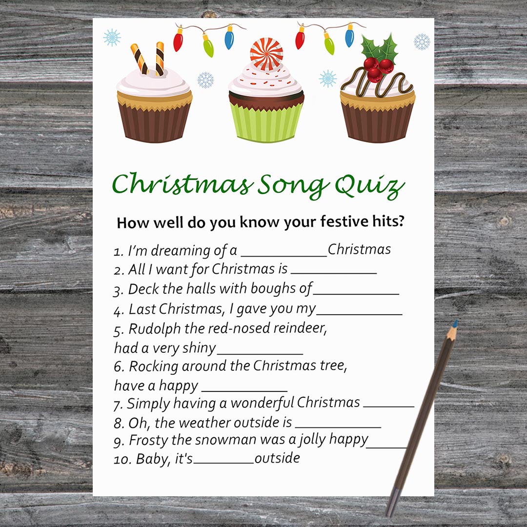 Christmas party games,Christmas Song Trivia Game Printable,C | Inspire ...