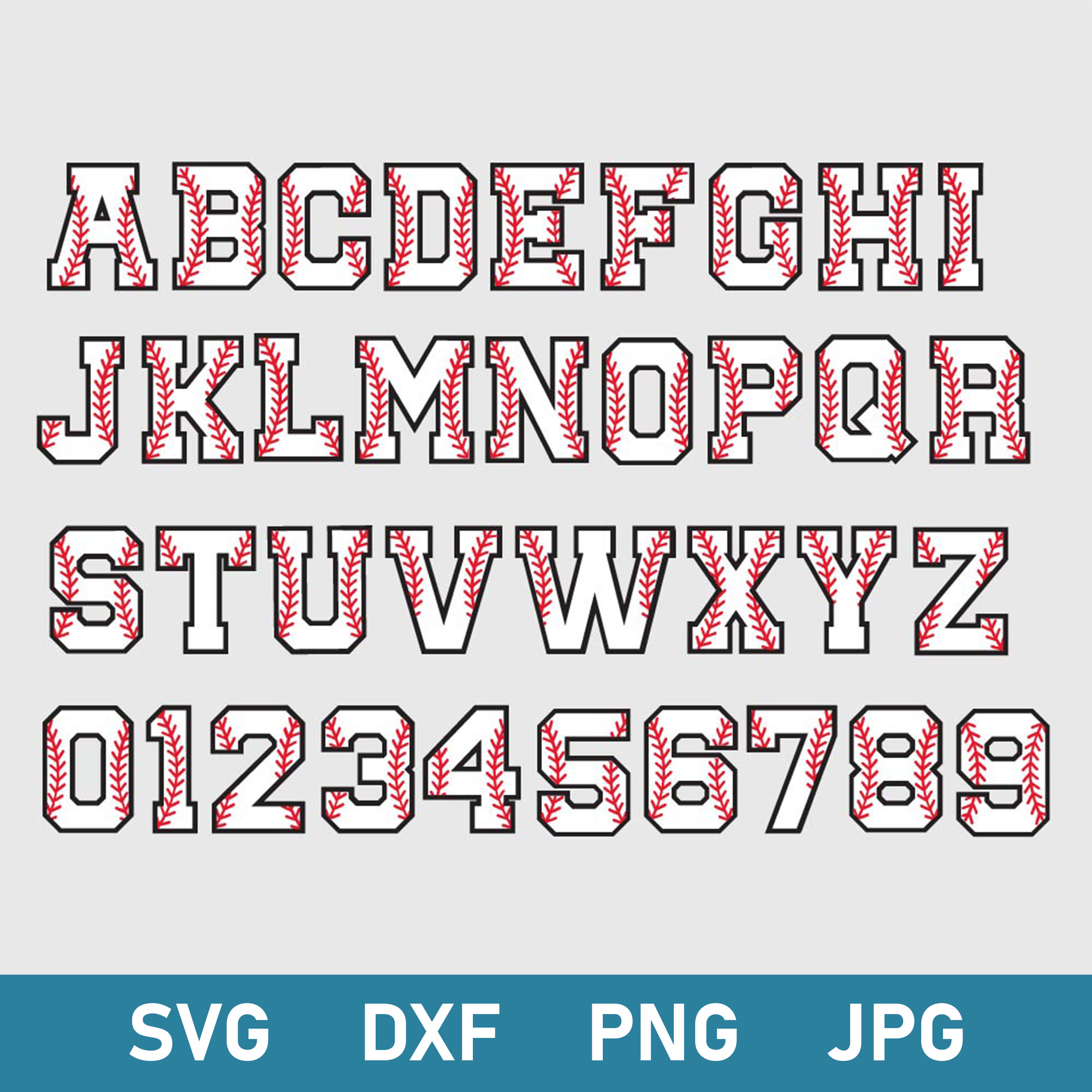 Baseball Letters And Number Svg, Baseball Font Svg, Sport Le | Inspire ...