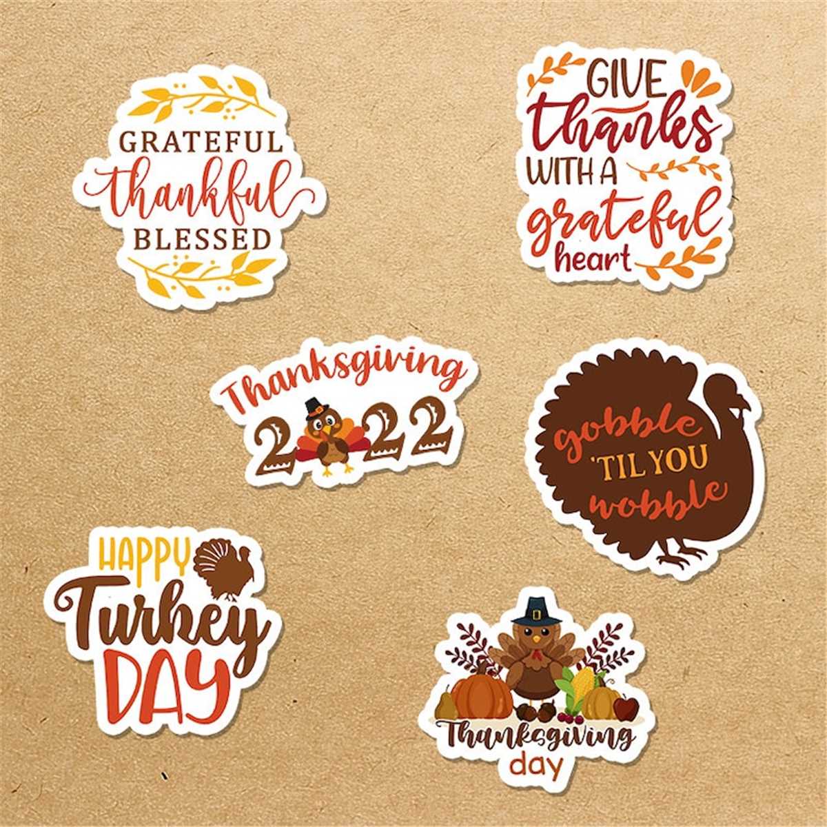 Thanksgiving Sticker Bundle, Sticker Png Bundle, Printable S | Inspire ...