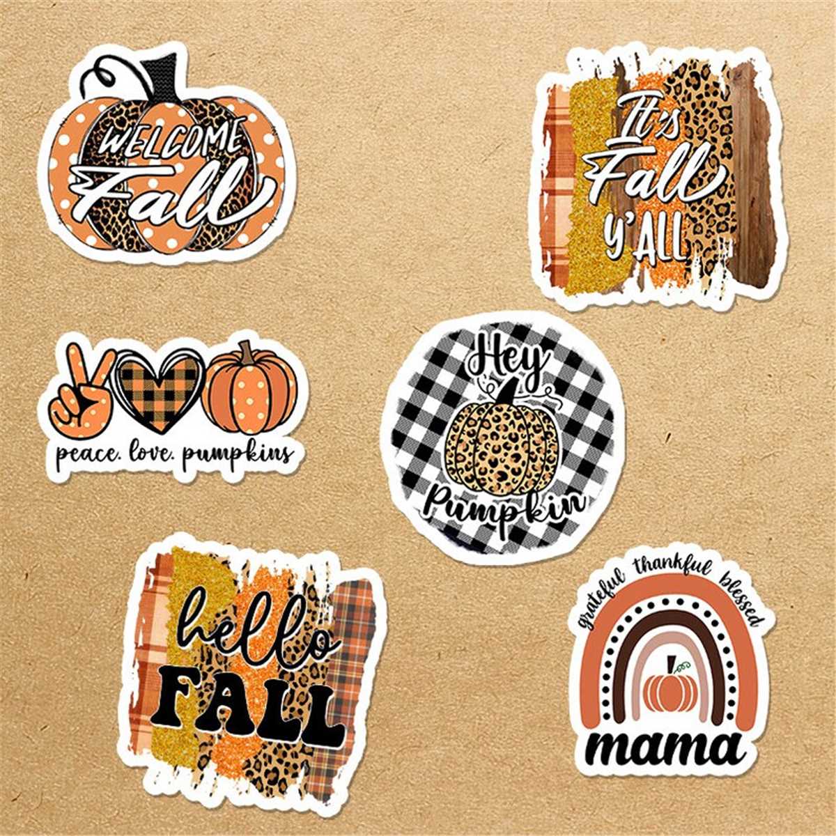 Fall Pumpkin Sticker Bundle, Sticker Png Bundle, Printable S | Inspire ...