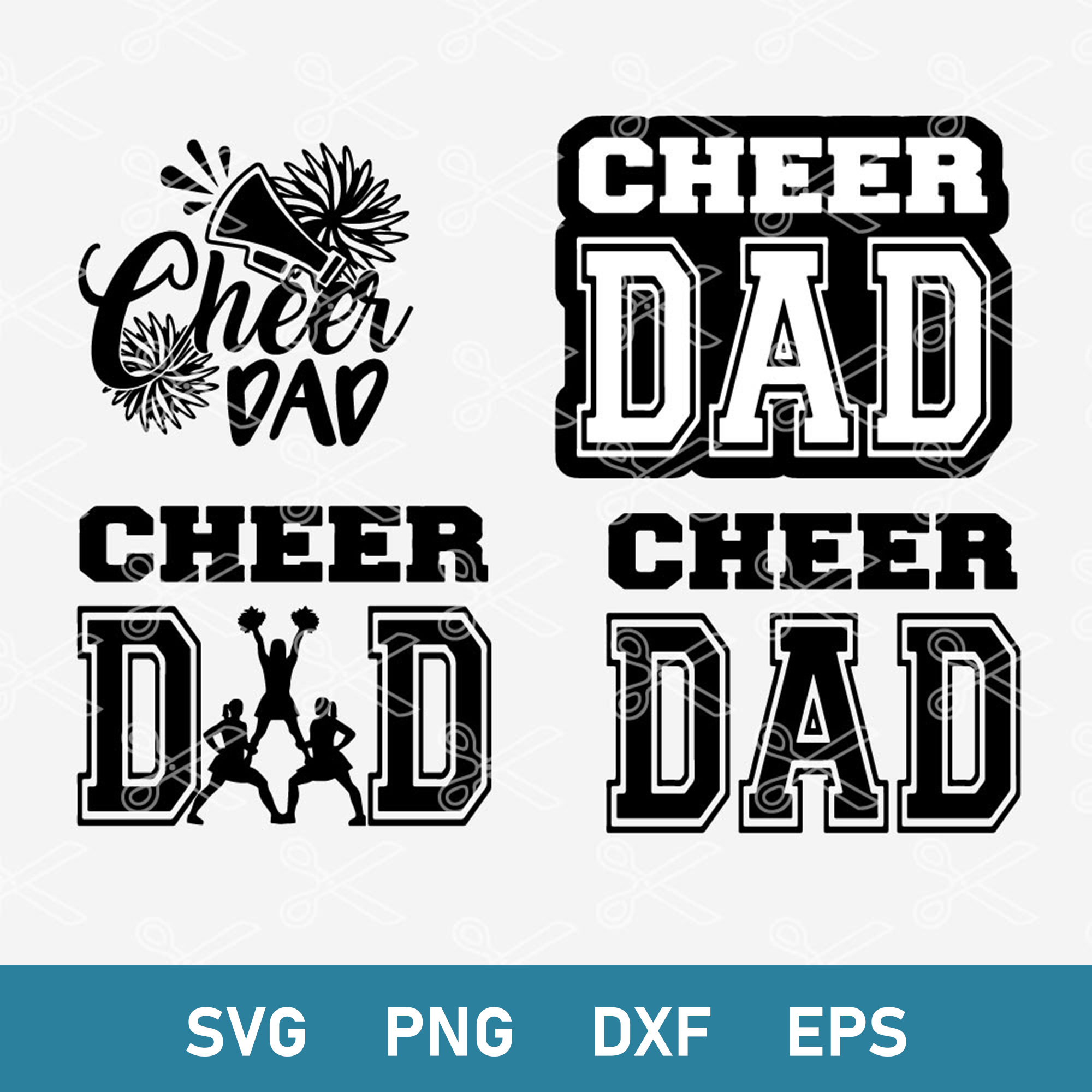 Cheer Dad Bundle Svg, Cheer Dad Svg, Cheerleadeader Svg, Png | Inspire ...