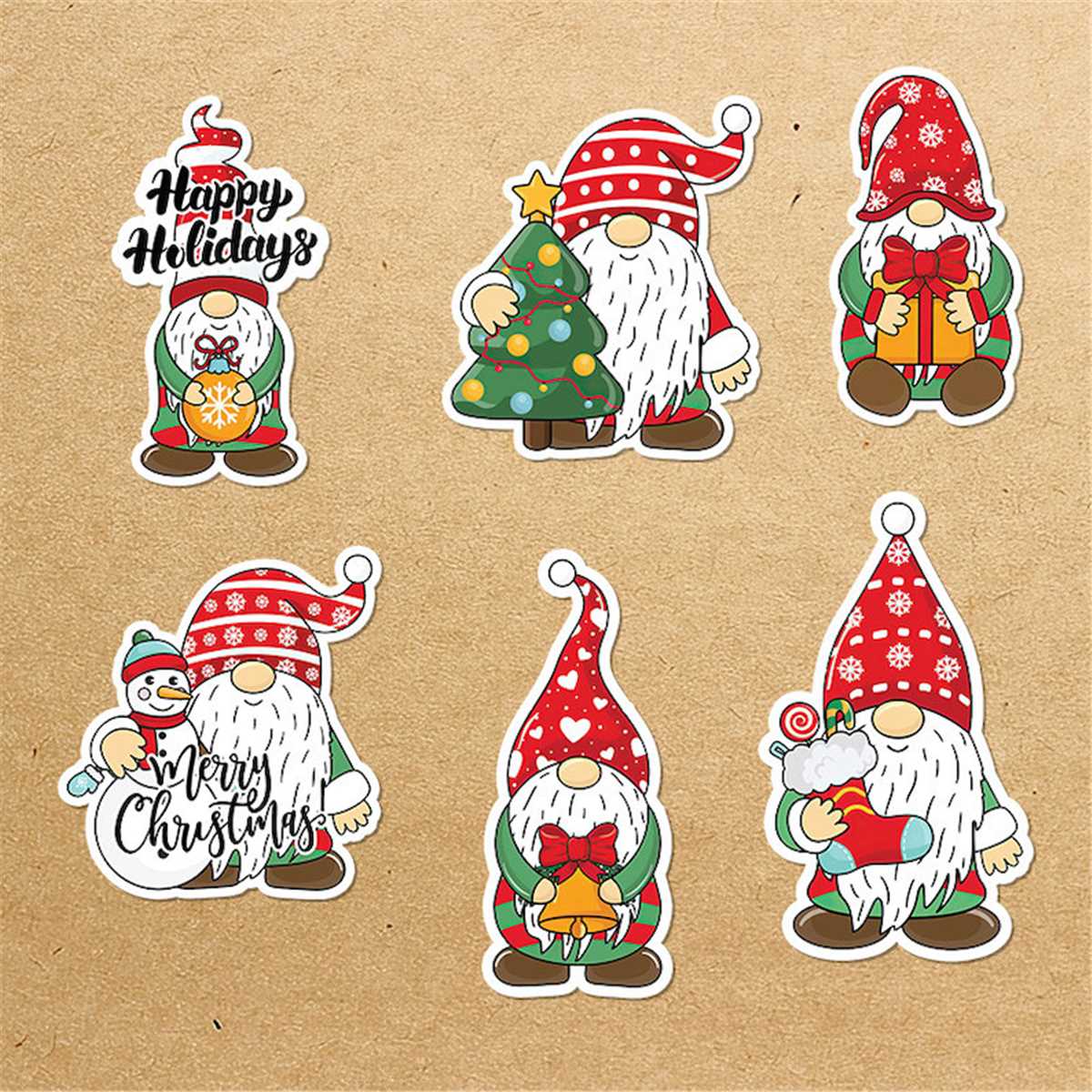 Christmas Gnome Sticker Bundle, Sticker PNG Bundle, Printabl | Inspire ...