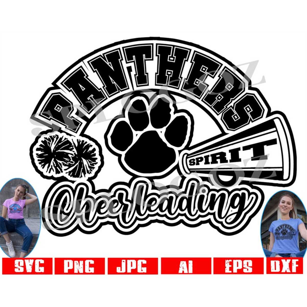 Panthers cheerleading svg, Panther cheerleading svg , Panthe - Inspire ...