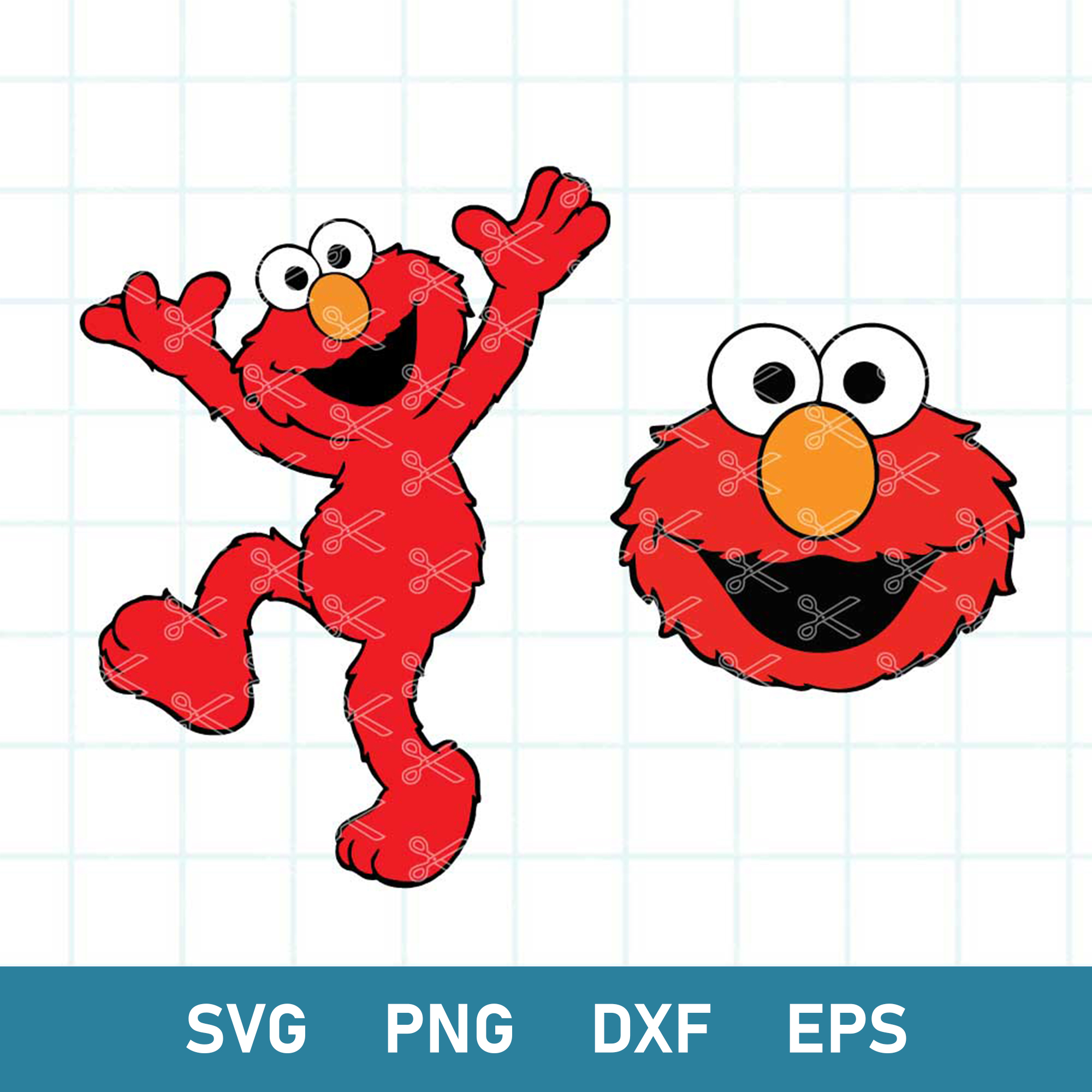 Elmo Svg, Elmo Face Svg, Sesame Street Svg, Red Monster Svg, | Inspire ...