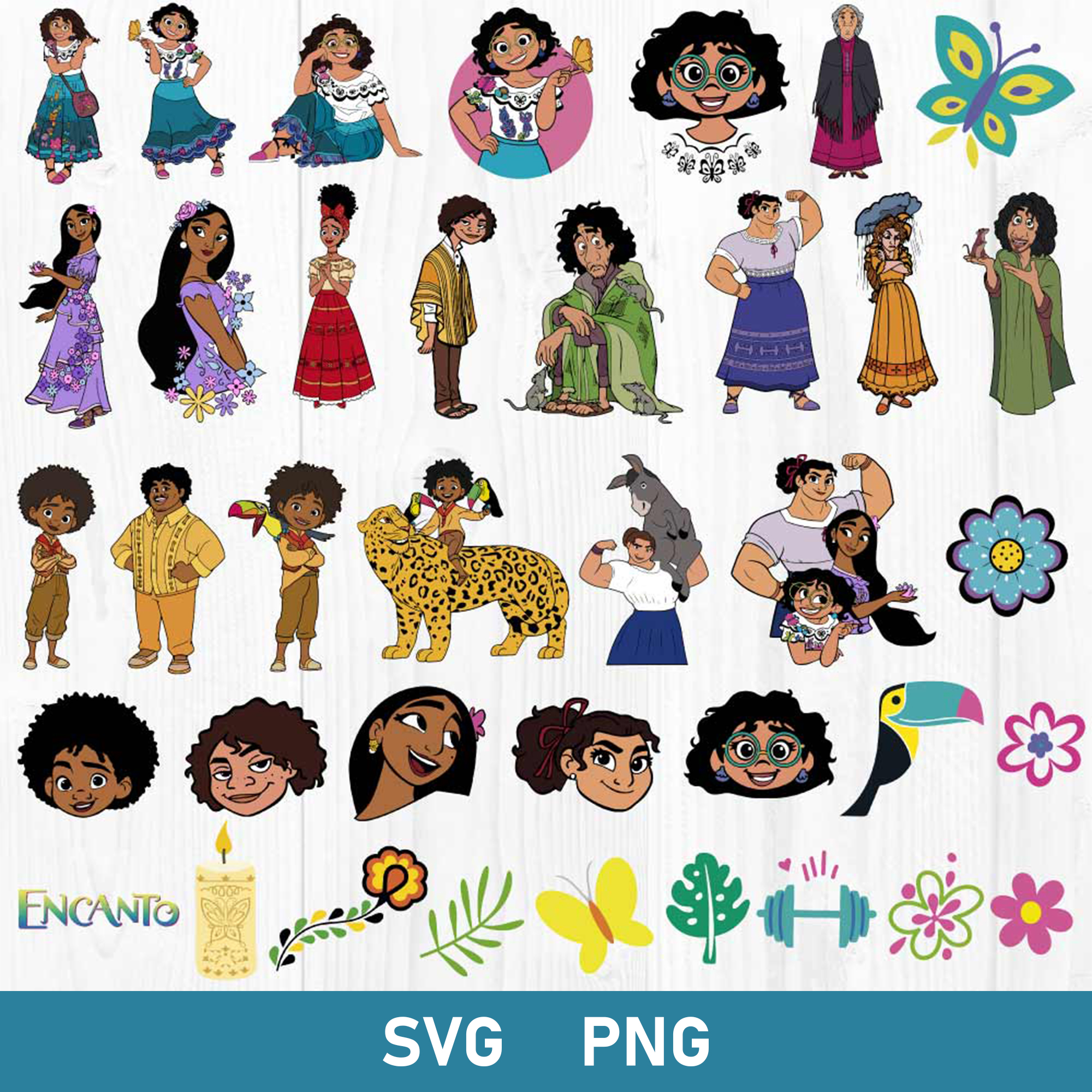 Encanto Bundle Svg, Encanto Svg, Encanto Characters Svg, Dis | Inspire ...