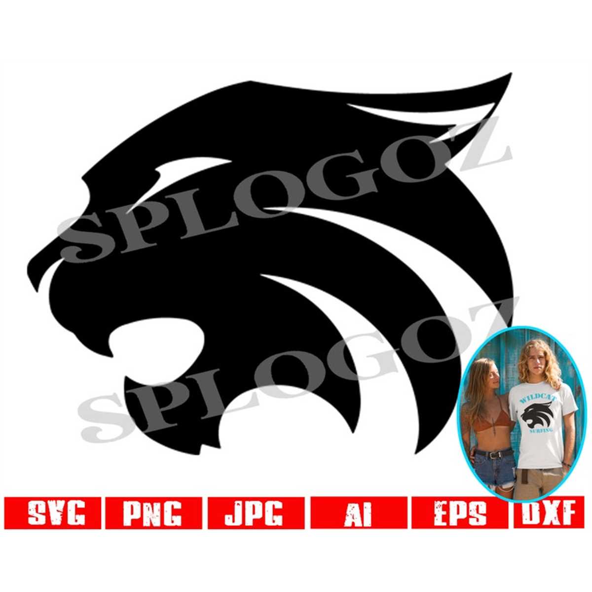 Wildcat svg mascot cut file, Cricut,Cameo,Sizzix,Pazzles,Dec | Inspire ...