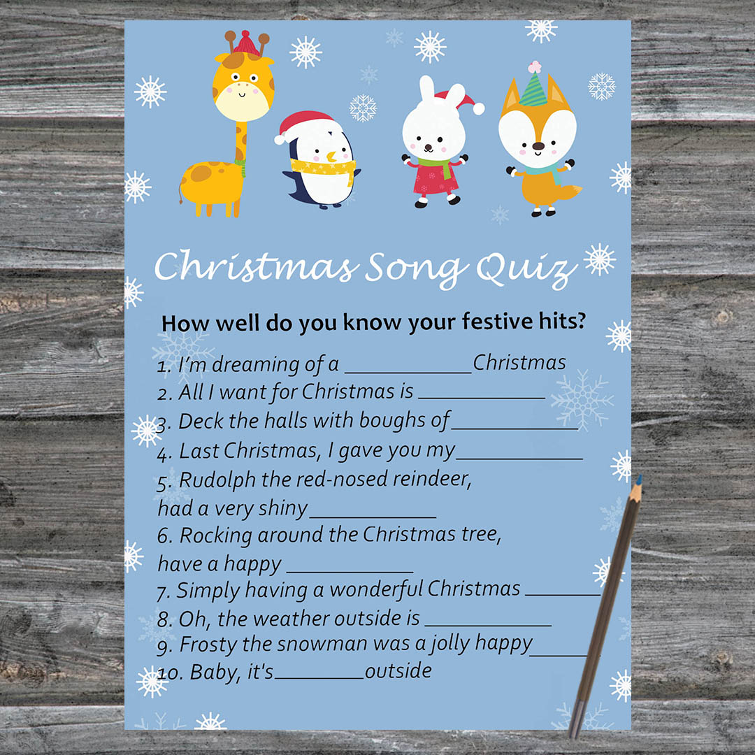 Christmas party games,Christmas Song Trivia Game Printable,W | Inspire ...
