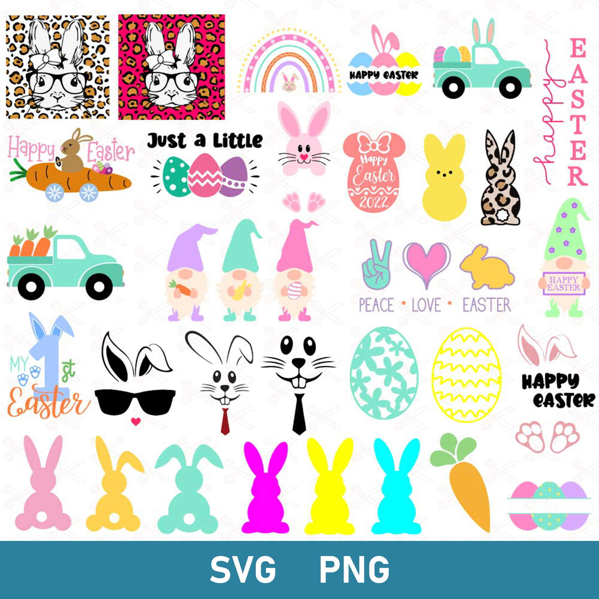 Happy Easter Bundle Svg, Easter Bunny Svg, Eater Svg, Easter - Inspire ...