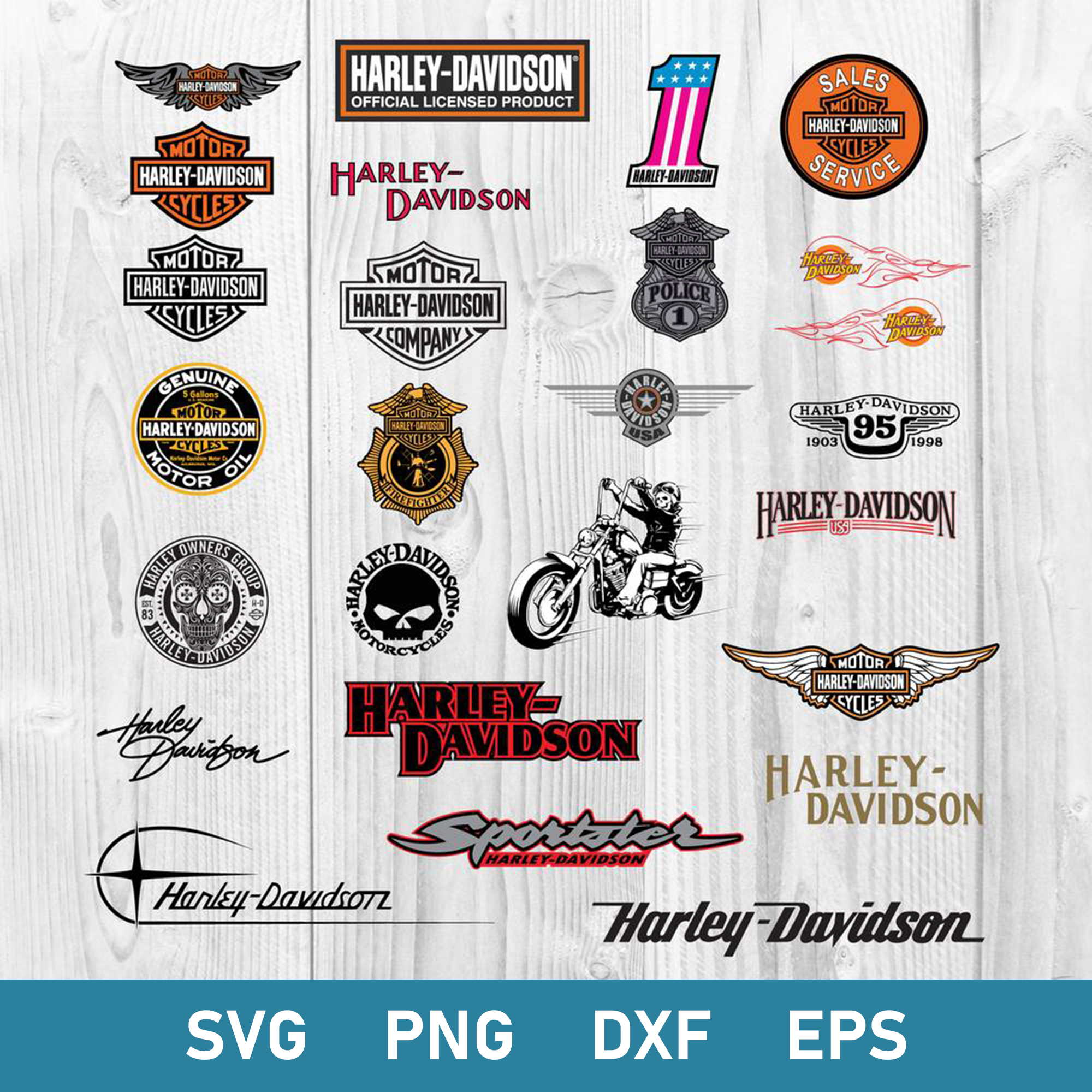Harley Davidson Bundle Svg, Harley Motorcycle Svg, Harley Da | Inspire ...