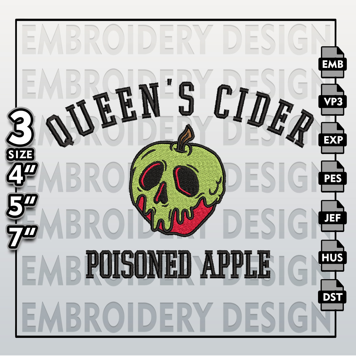 Horror Halloween, Queen's Cider Embroidery files, Halloween | Inspire Uplift