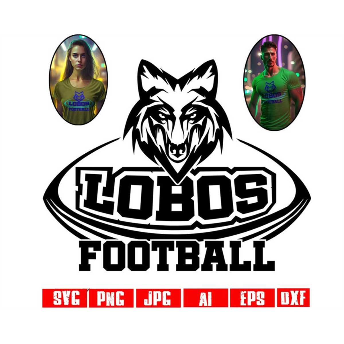 Lobos football svg school mascot design Lobo football svg sc | Inspire ...