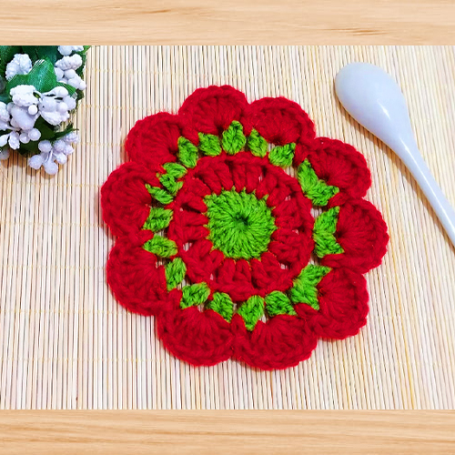 A Crochet Round Coaster Pdf Pattern | Inspire Uplift