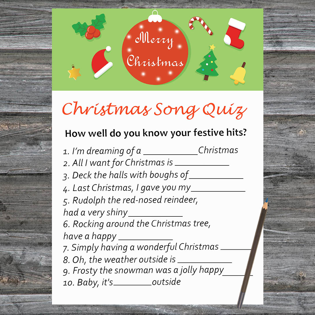 Christmas party games,Christmas Song Trivia Game Printable,M | Inspire ...