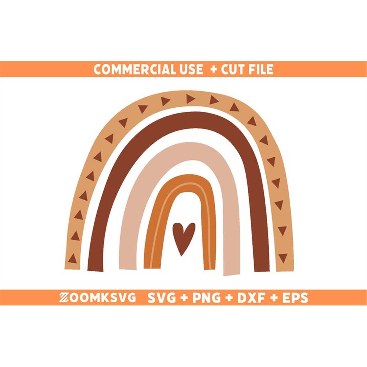 Boho Rainbow SVG Cut File, Boho Colored Hand Drawn Rainbow S | Inspire ...