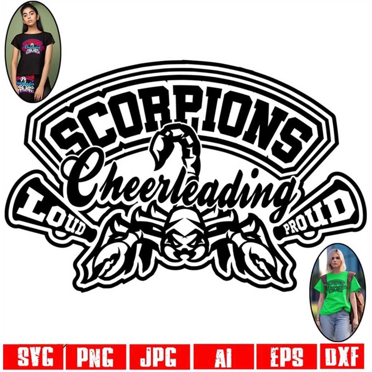 Scorpion cheerleading svg Scorpions cheer svg Scorpions scho - Inspire ...