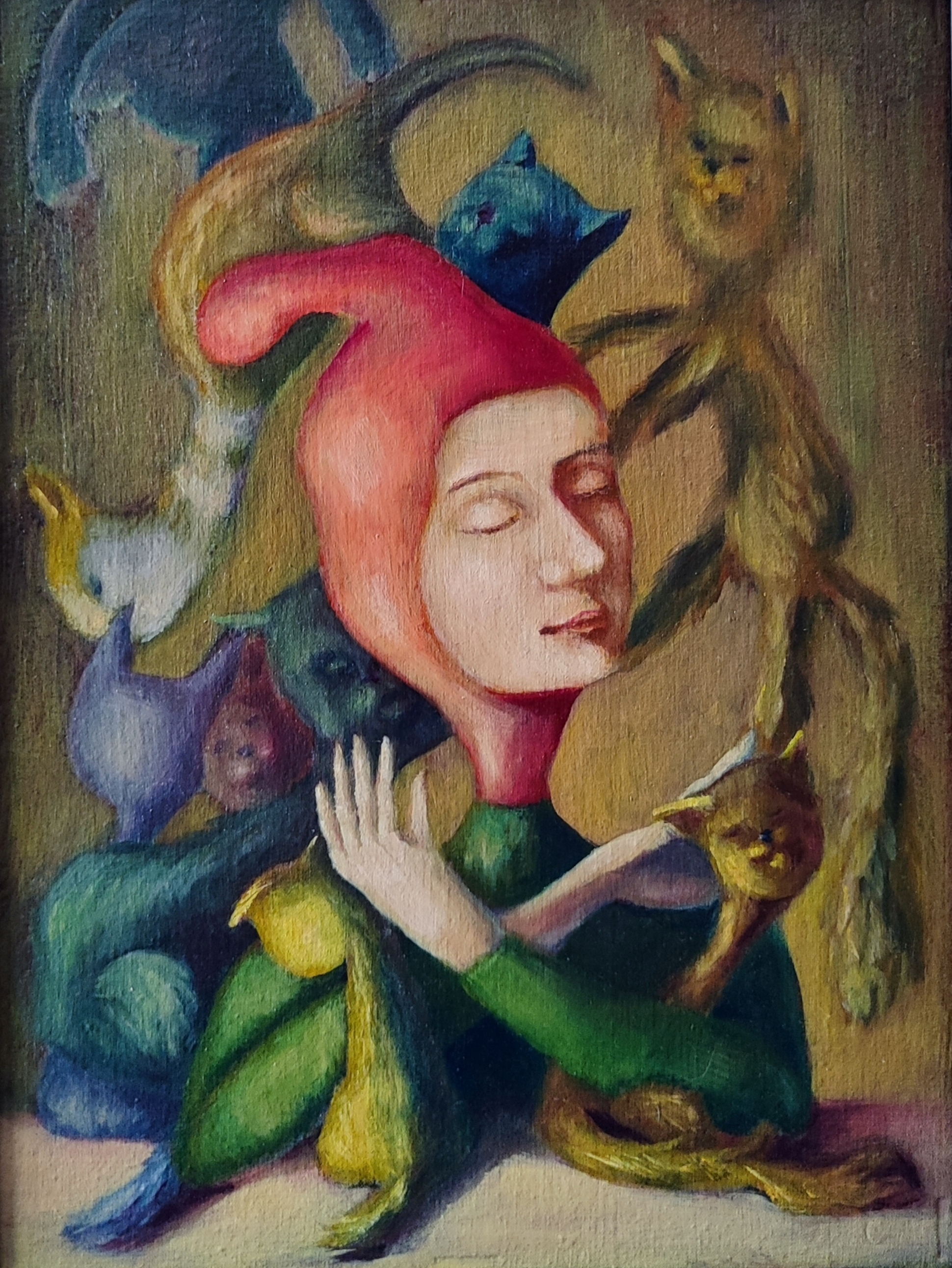Jester oil painting Peaceful painting Original painting with | Inspire ...