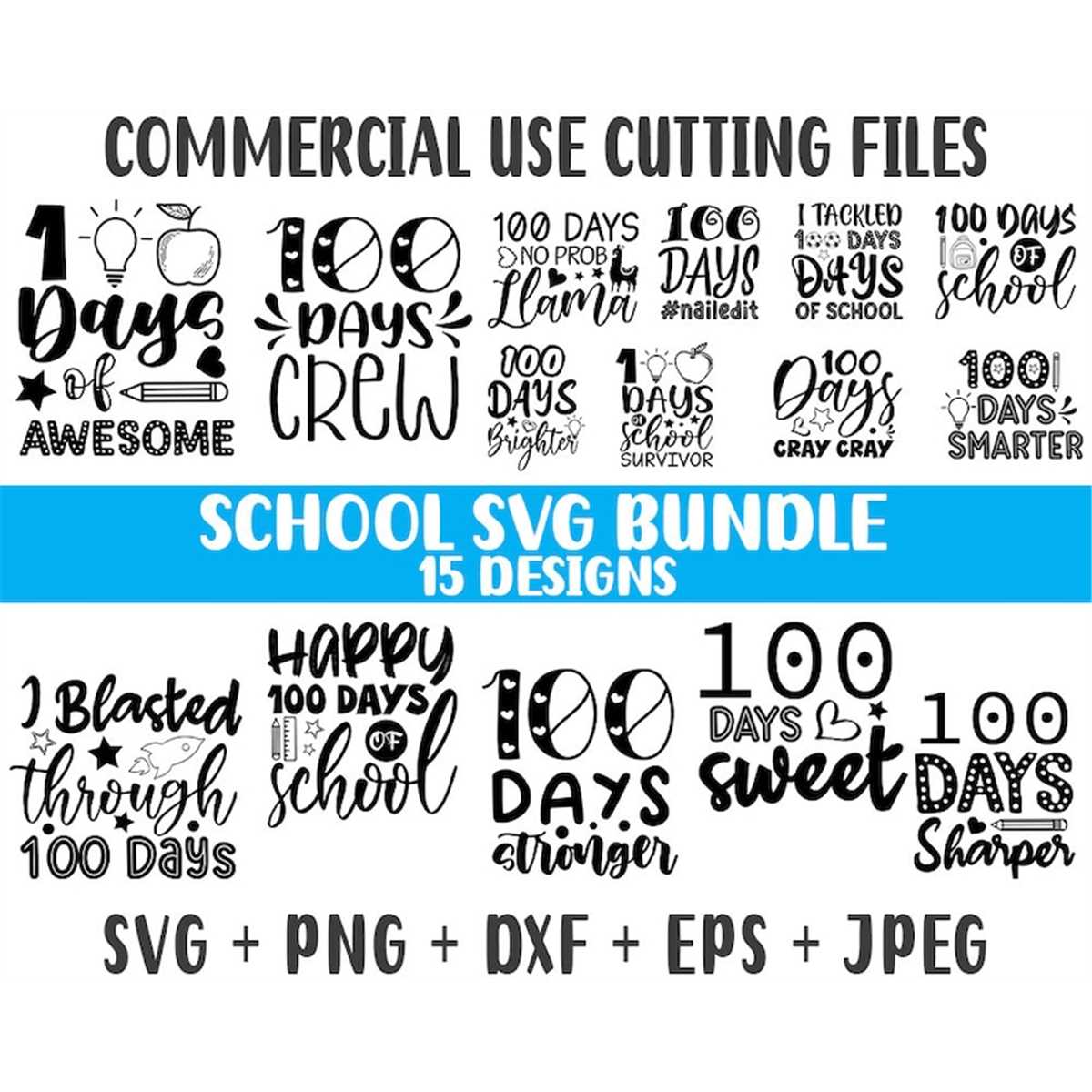 Funny School svg bundle, 100 days of school svg Bundle, Scho - Inspire ...