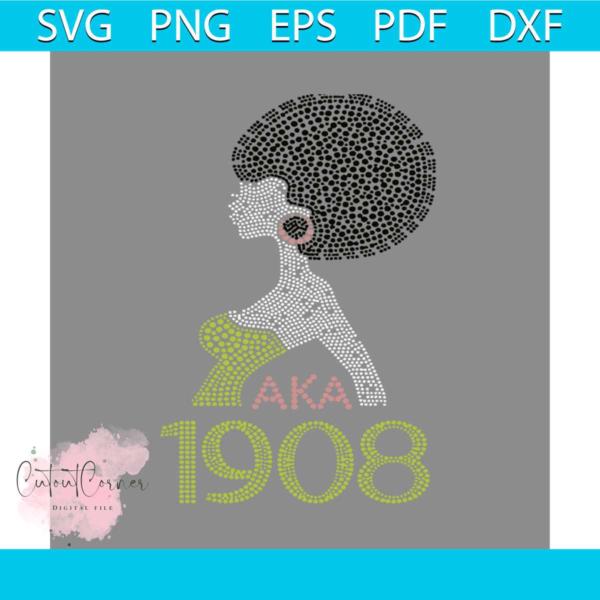 Aka 1908 Pretty Girl Svg, Sorority Svg, Alpha Kappa Svg, Alp | Inspire ...