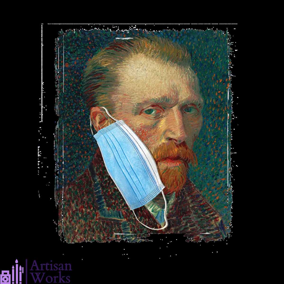 Funny Van Gogh Meme Wearing A Face Mask Social Distancing SV - Inspire ...
