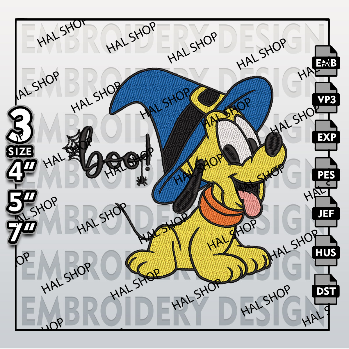 Disney Halloween Machine Embroidery Files, Baby Boo Pluto Em | Inspire ...