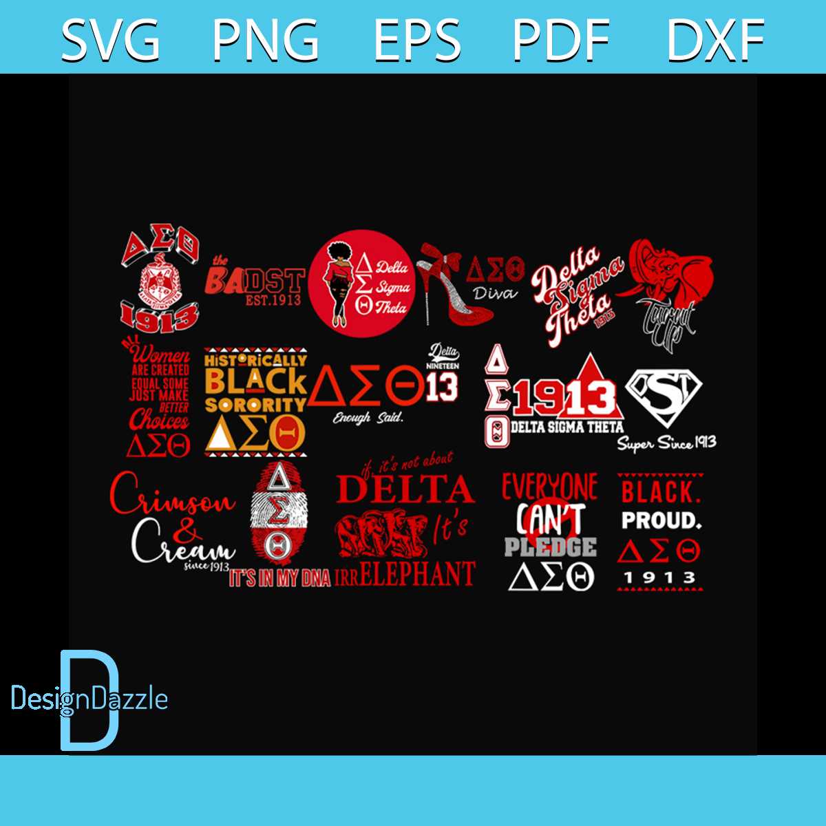 Delta Sigma Theta Sorority SVG Files For Silhouette, Files F - Inspire ...