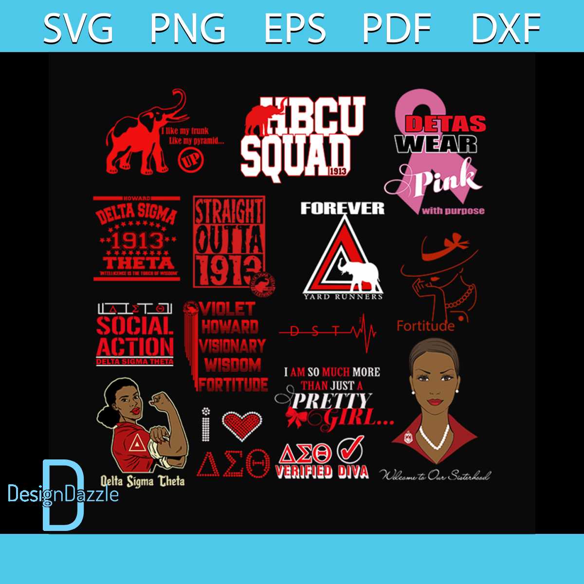 Delta Sigma Theta Sorority SVG Files For Silhouette, Files F - Inspire ...