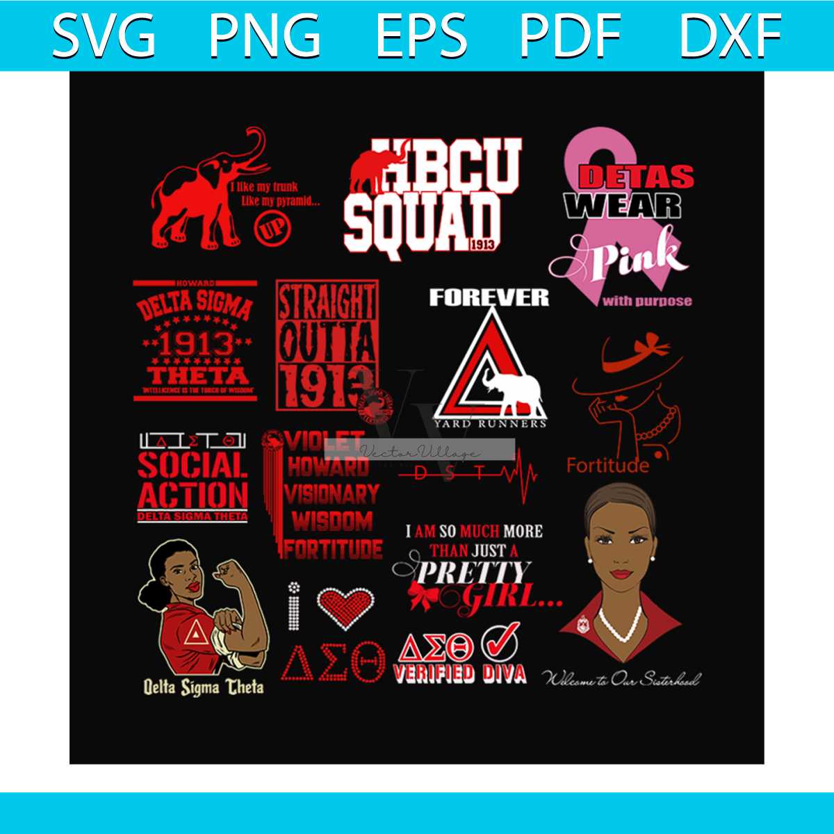 Delta Sigma Theta Sorority SVG Files For Silhouette, Files F - Inspire ...