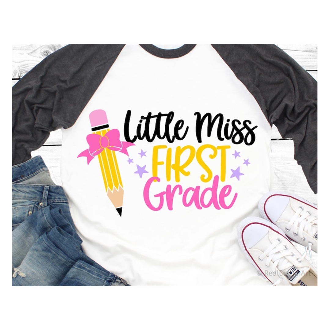 Little Miss First Grade Svg, First Grade Svg, Girl First Gra | Inspire ...