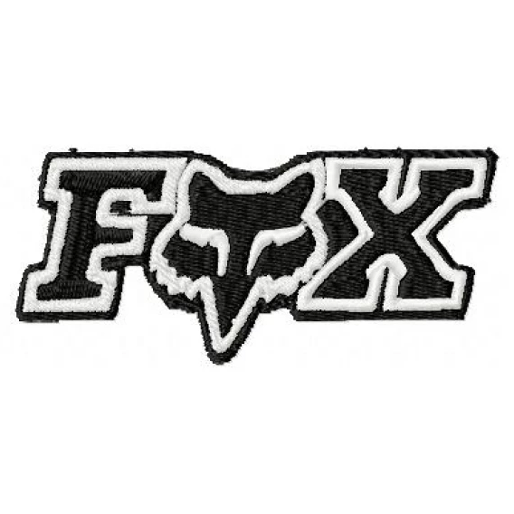 Fox black logo embroidery design, Logo design, Embroidered s | Inspire ...