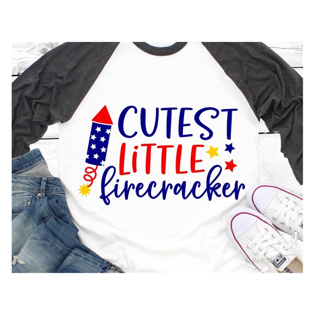 Cutest Little Firecracker Svg, 4th of July Svg, Funny Svg, K | Inspire ...