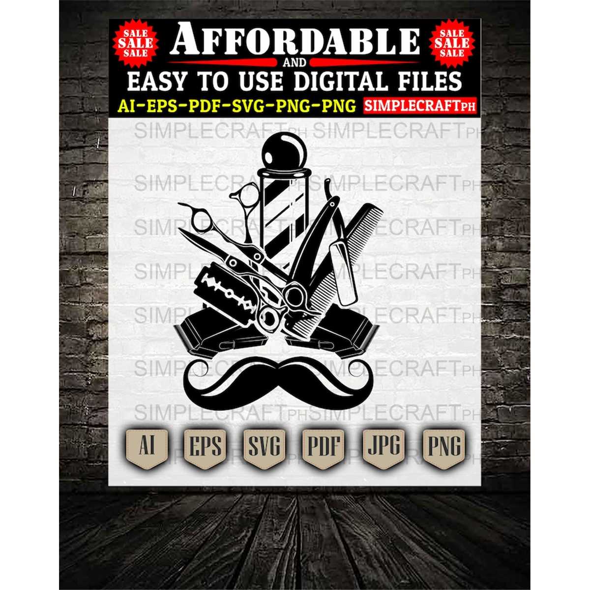 Barber svg SVG || Barber Tools svg || Barber Tshirt svg || | Inspire Uplift