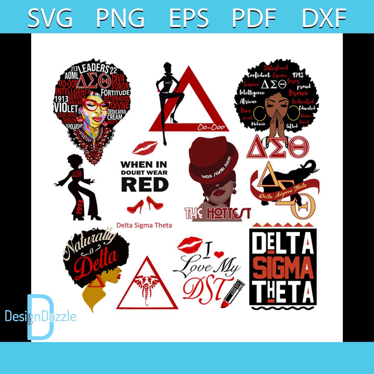 Delta Sigma Theta Sorority SVG Files For Silhouette, Files F - Inspire ...