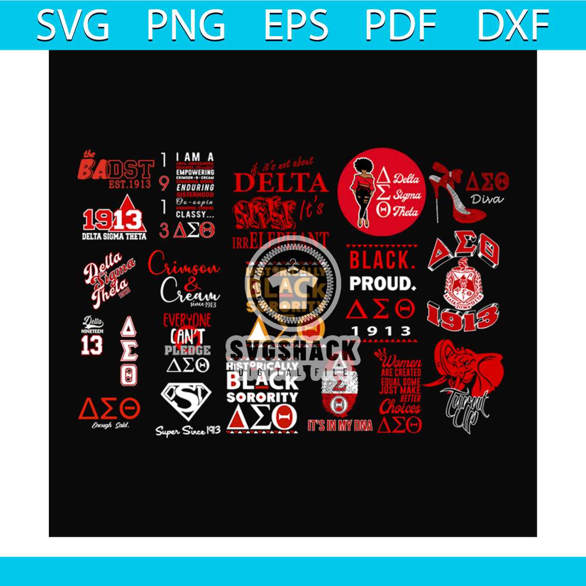 Delta Sigma Theta Sorority SVG Files For Silhouette, Files F | Inspire ...