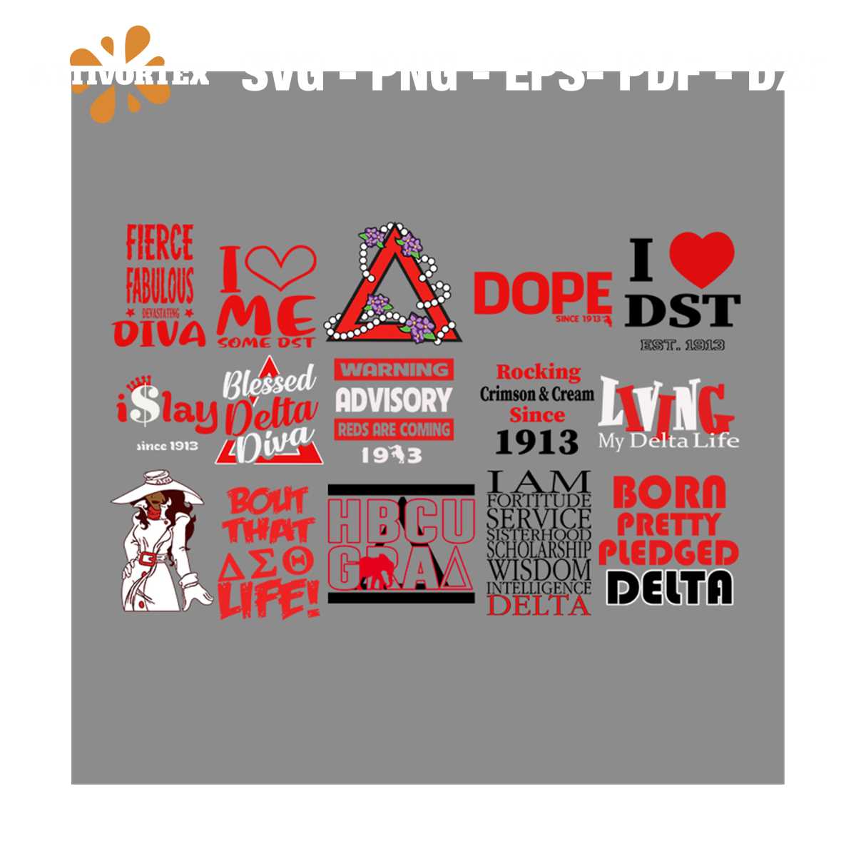 Delta Sigma Theta Sorority SVG Files For Silhouette, Files F - Inspire ...