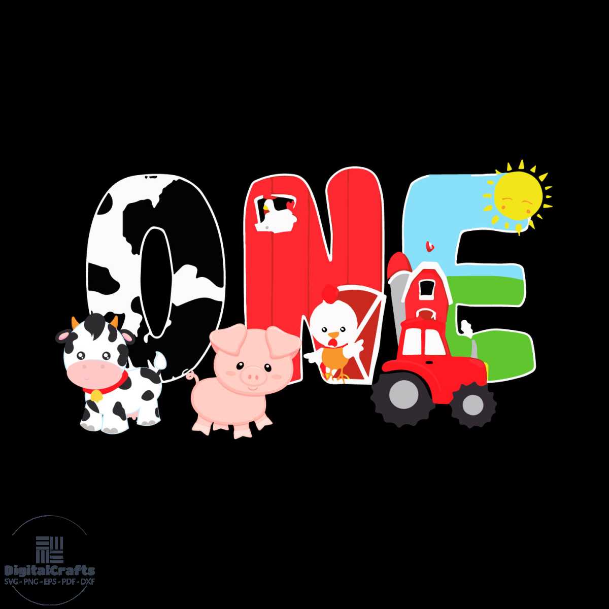 Farm Animals 1st Birthday Barnyard 1 Year Old Baby Birthday | Inspire ...