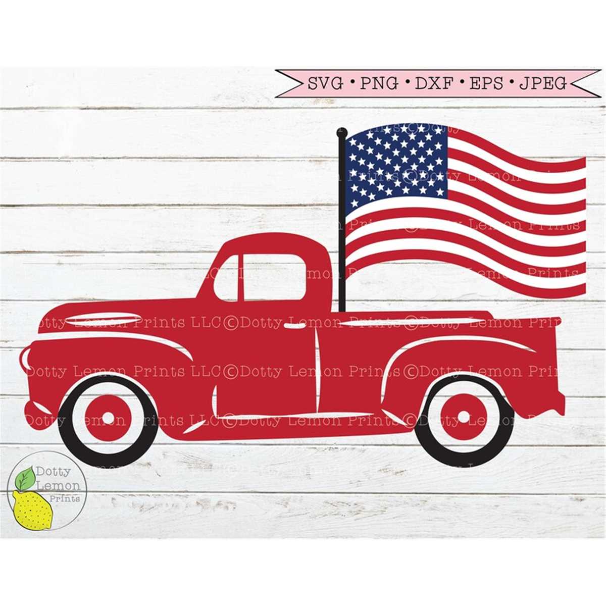4th of July Truck svg Summer svg Patriotic svg Amercian Flag | Inspire ...