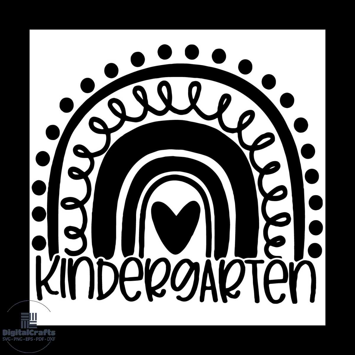 Kindergarten Rainbow Svg, Back to School Svg | Inspire Uplift